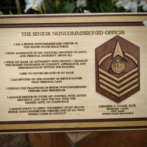 Plaque Nco Creed - Etsy Plaque Nco Creed - Etsy