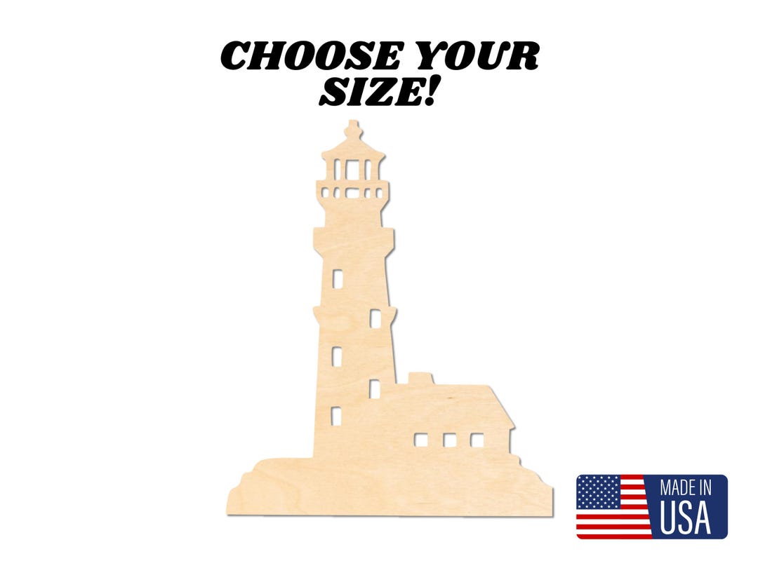 Unfinished Wooden Lighthouse Blank, Lghthouse Craft Blank | Unfinished ...