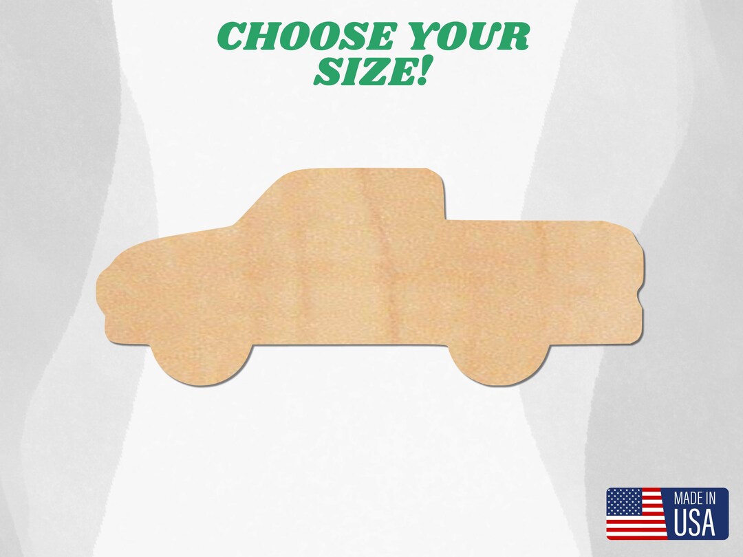 Unfinished Wooden Pickup Truck Cutout: Craft Supplies - Etsy