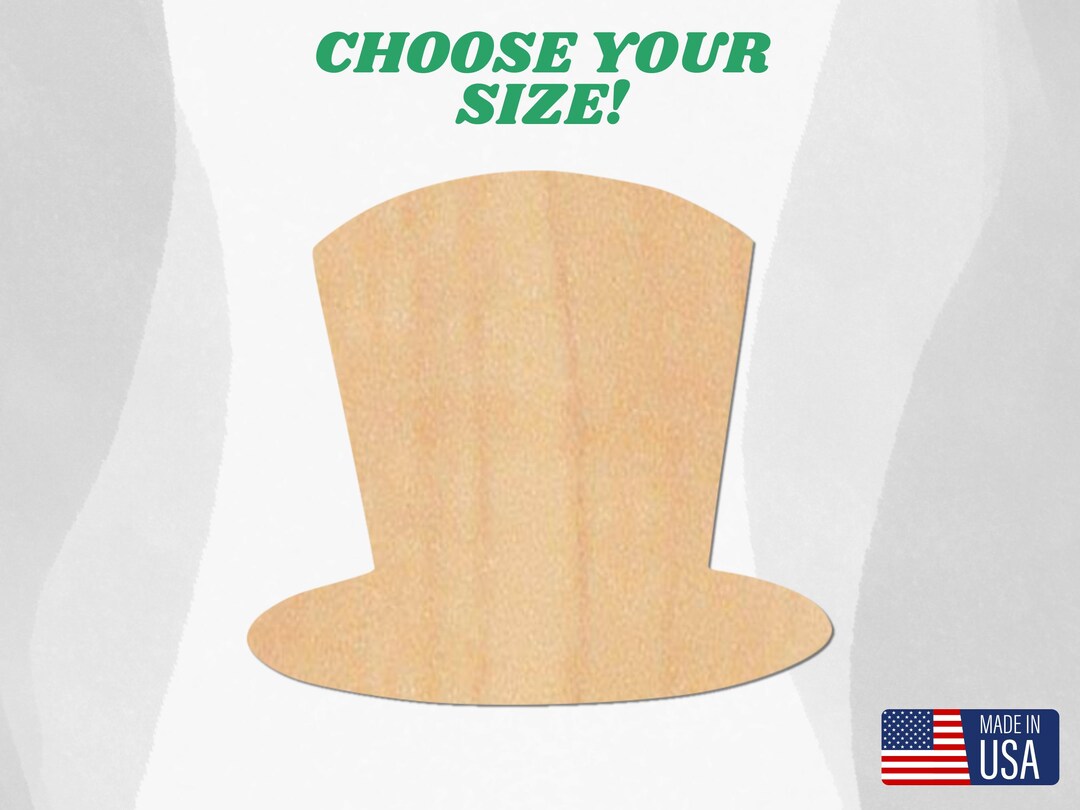 Unfinished Wooden Top Hat Shape | Decor | Top Hat Wood Crafts | Craft ...