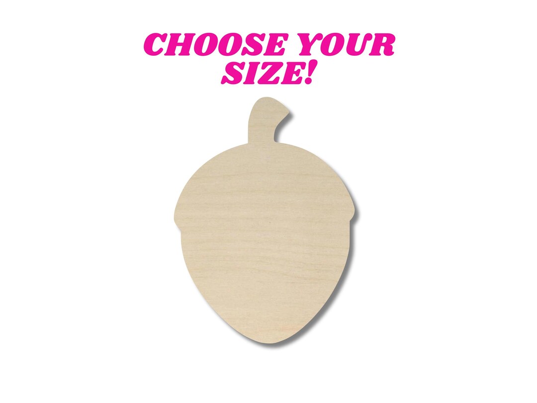 Acorn Shape | Unfinished Wooden Cutout | Fall Thanksgiving | Craft ...