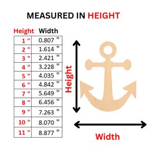 Unfinished Wooden Anchor Shape: Nautical Wood Cutout - Etsy