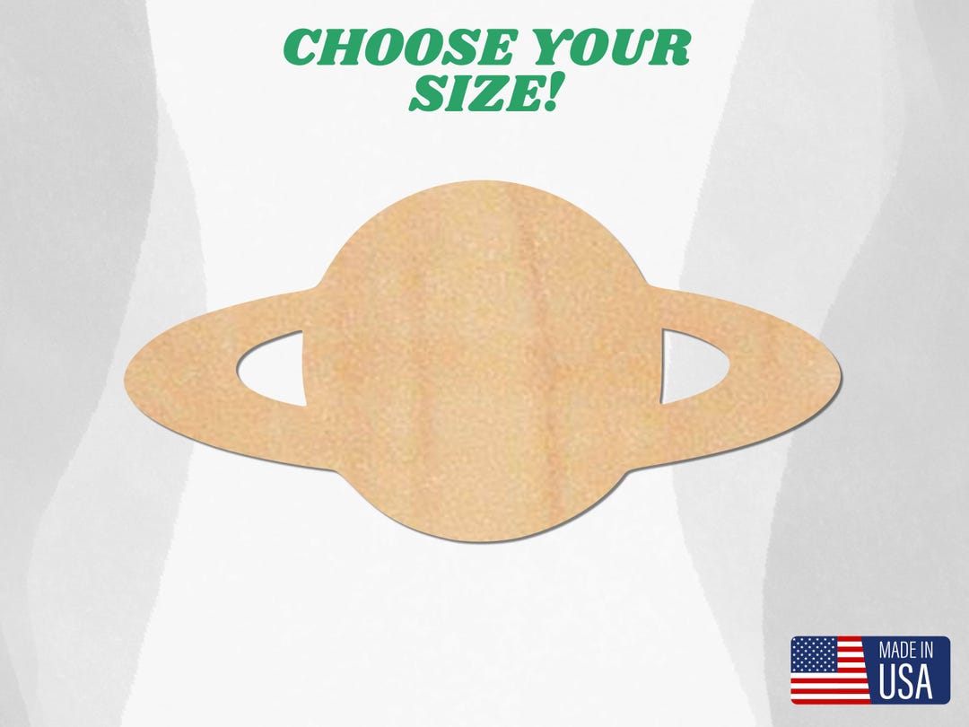 Unfinished Wooden Planet Shape | Space Cutout | Planet Cut Out | Wooden ...