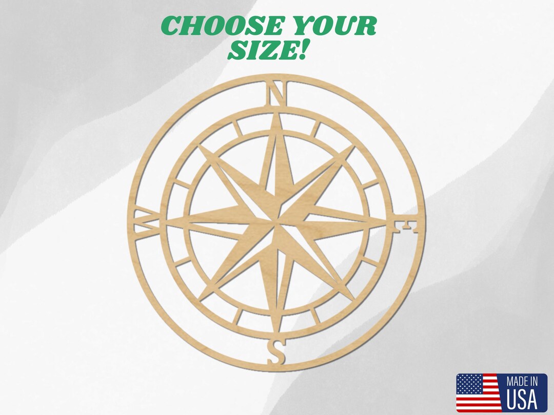 Unfinished Wooden Compass Rose Shape: DIY Craft Blank - Etsy