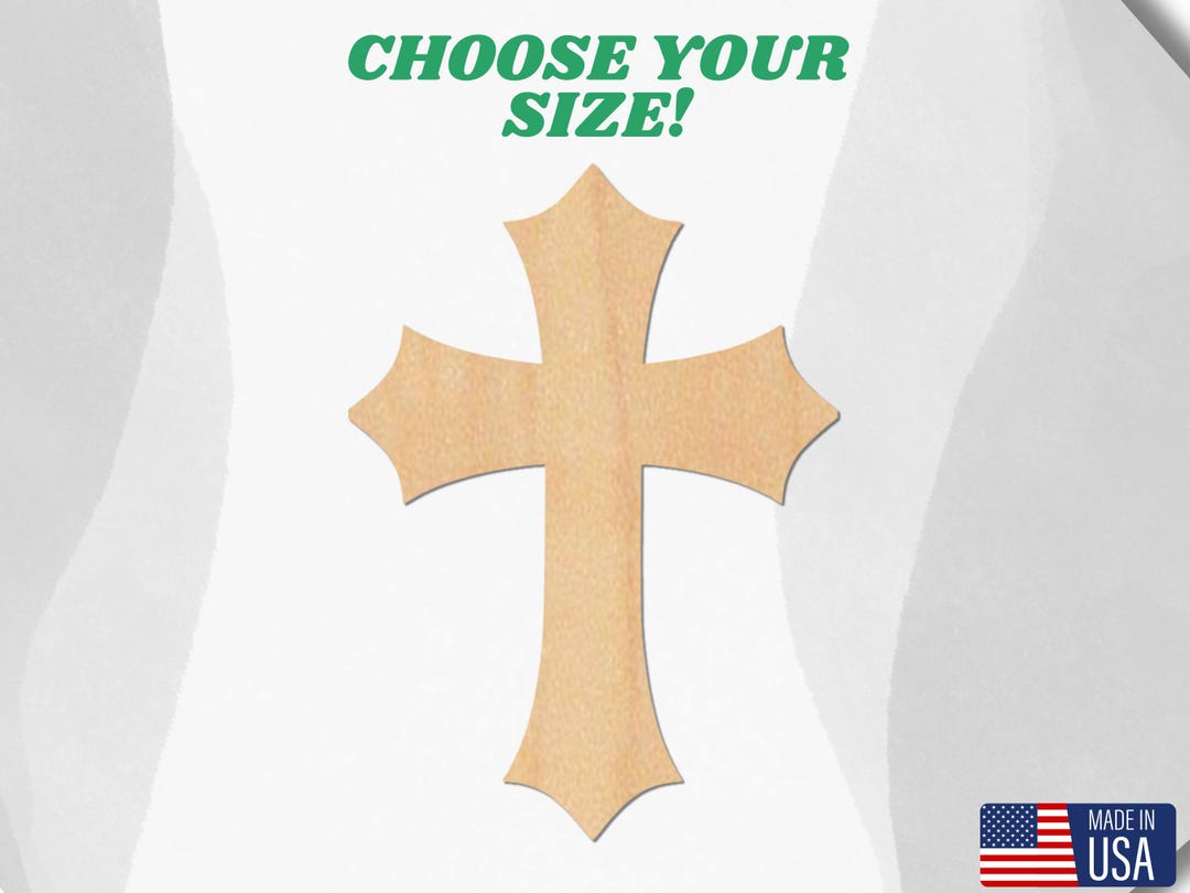 Unfinished Wooden Cross Wood Blank | Cross Wood Cutout Shape | Laser ...
