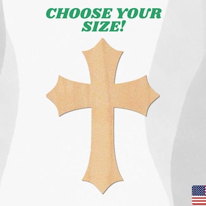 Unfinished Wooden Cross Wood Blank | Cross Wood Cutout Shape | Laser ...