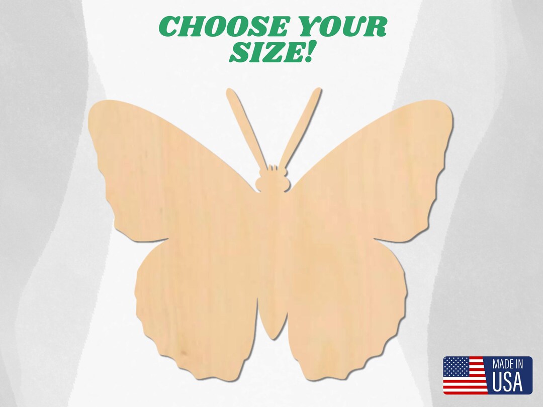 Unfinished Moth | Wooden Moth Shape Blank Cutout | Wholesale Wooden ...