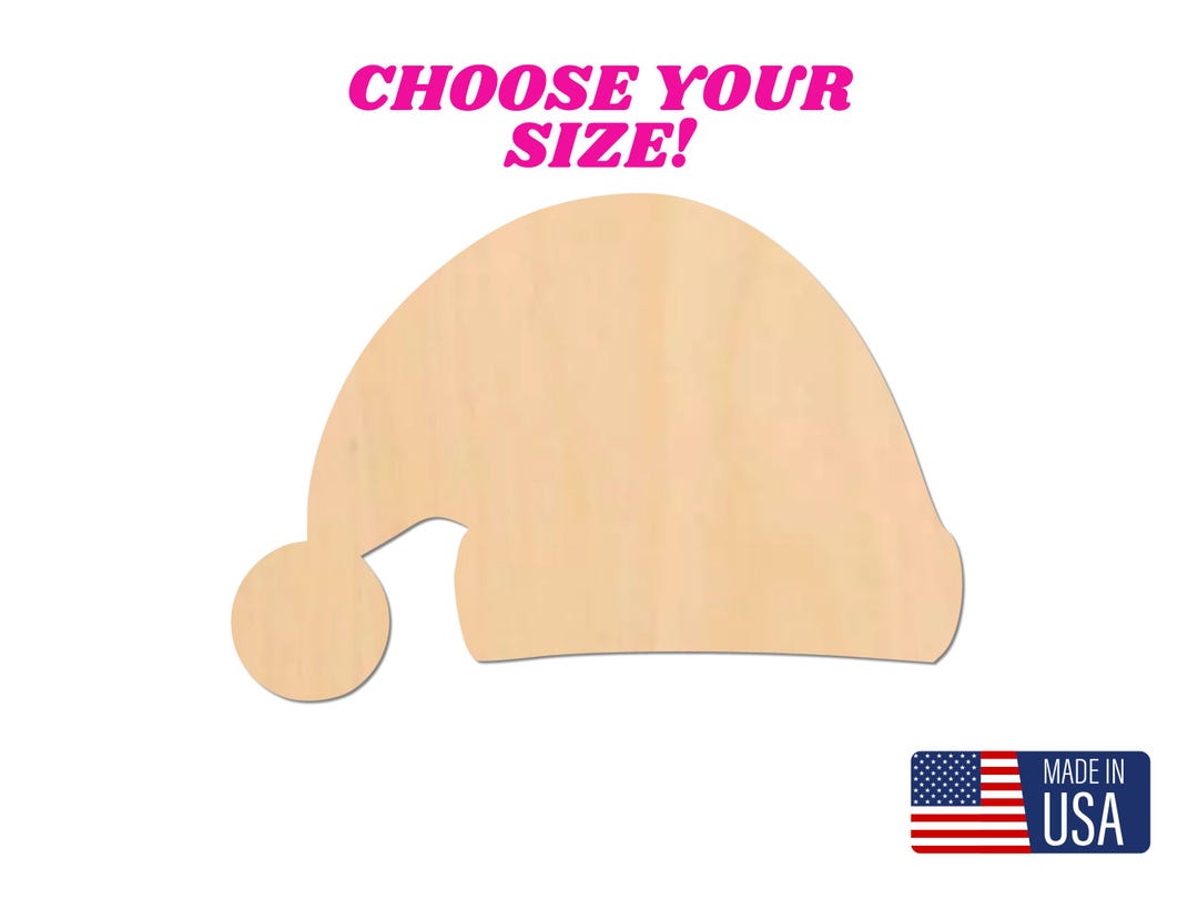 Unfinished Wooden Santa Hat Shape | Santa Hat Wood Shape | Wood Craft ...