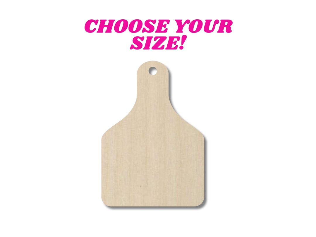 Unfinished Wooden Cow Tag Shape | DIY Craft Cow Ear Tag | Craft ...