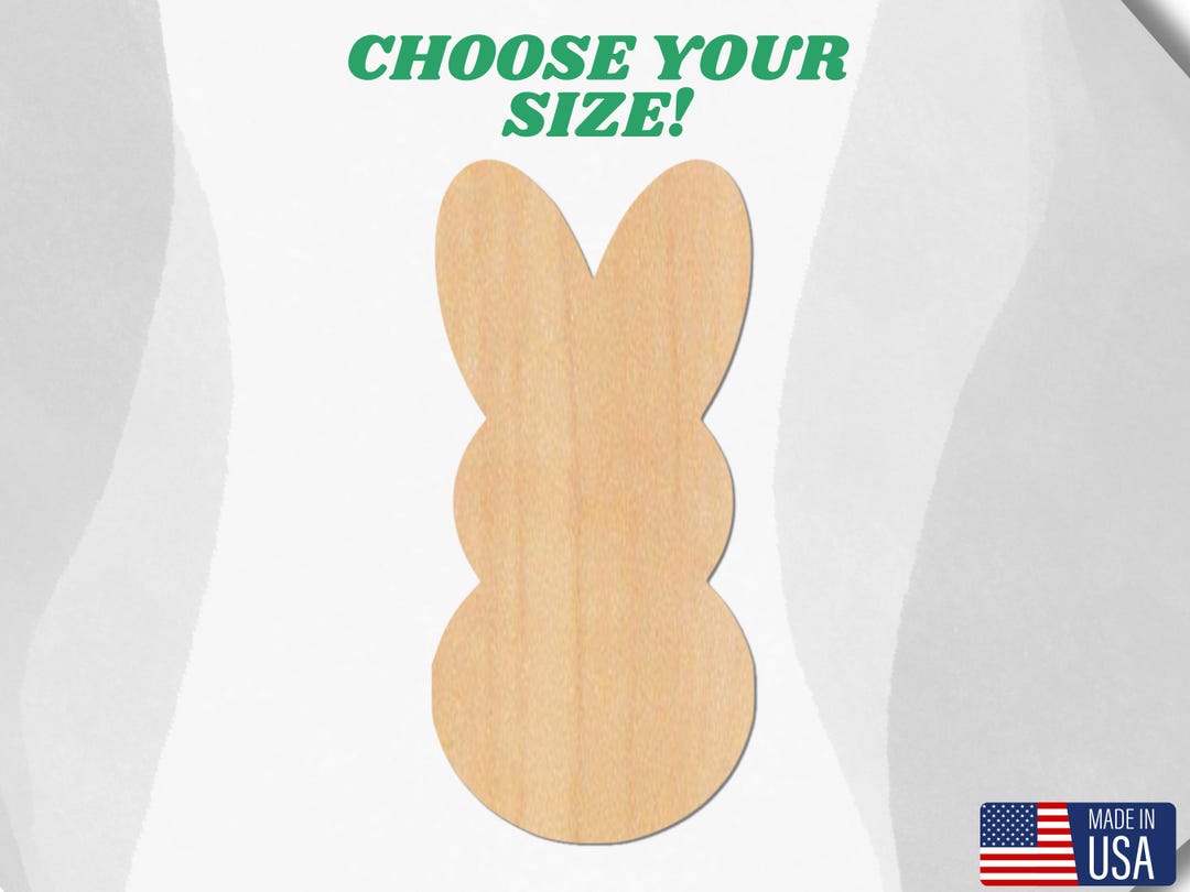 Unfinished Wooden Peep Wood Blank | Peep Wood Cutout Shape | Laser Cut ...