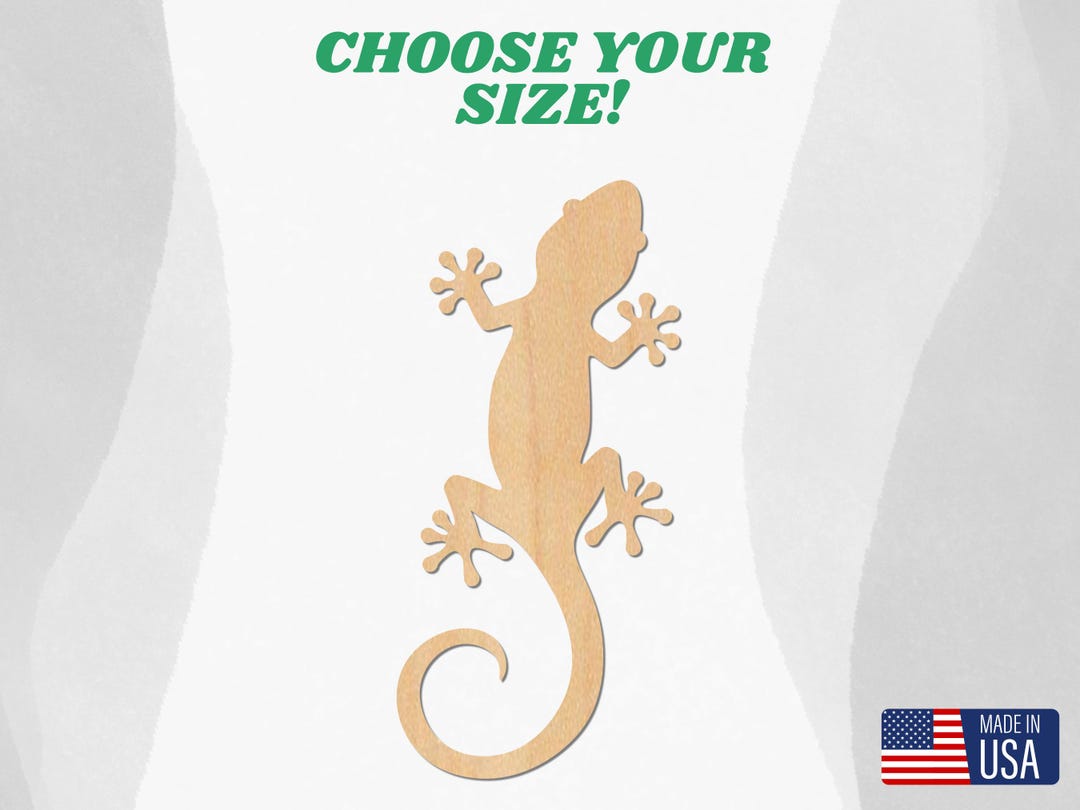 Unfinished Wooden Gecko | Wooden Gecko Craft Blank |unfinished Wood ...