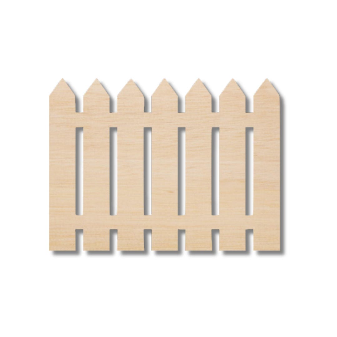 Laser Cut Picket Fence Wood Blank: DIY Craft Shape - Etsy
