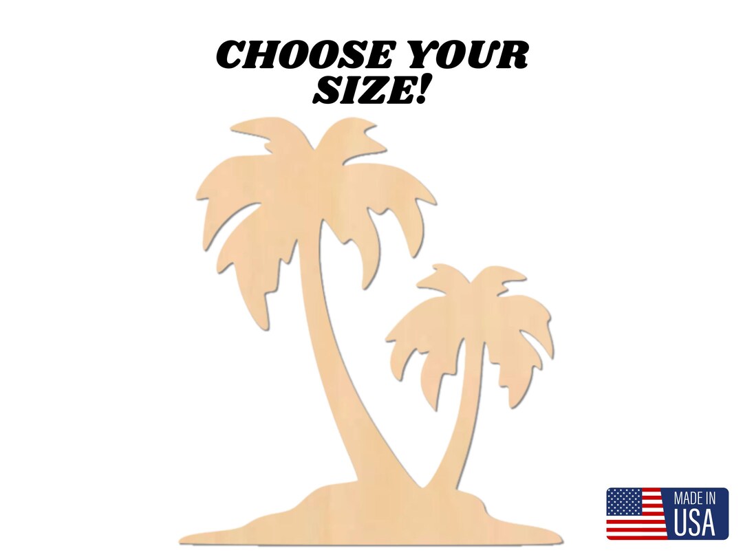Unfinished Wooden Palm Tree Cutout: DIY Craft Blank - Etsy