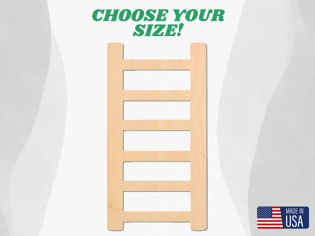Unfinished Ladder| Wooden Ladder Shape Blank Cutout | Wholesale Wooden ...