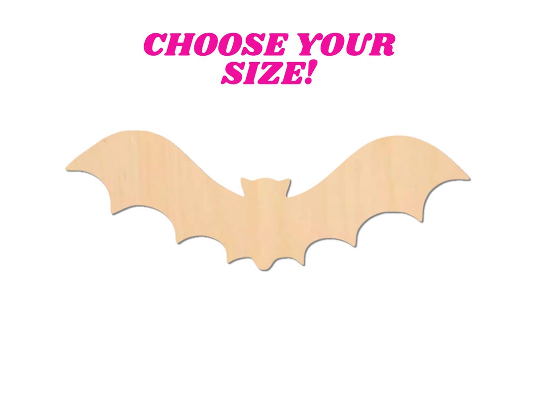 Unfinished Wooden Bat Shape 02 | Halloween Bat Cutout | Craft Supplies ...