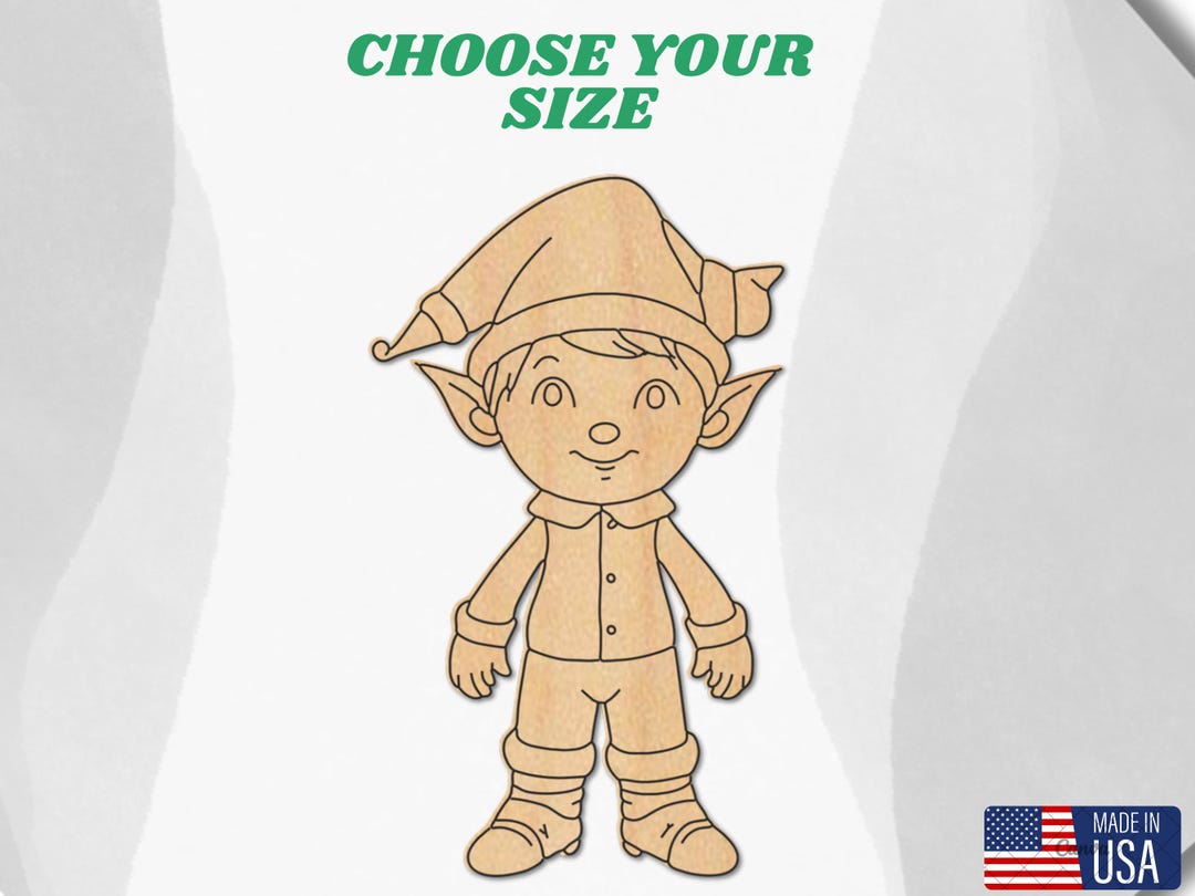 Birch Wood Elf Cutout | Unfinished DIY Craft Blank - Etsy