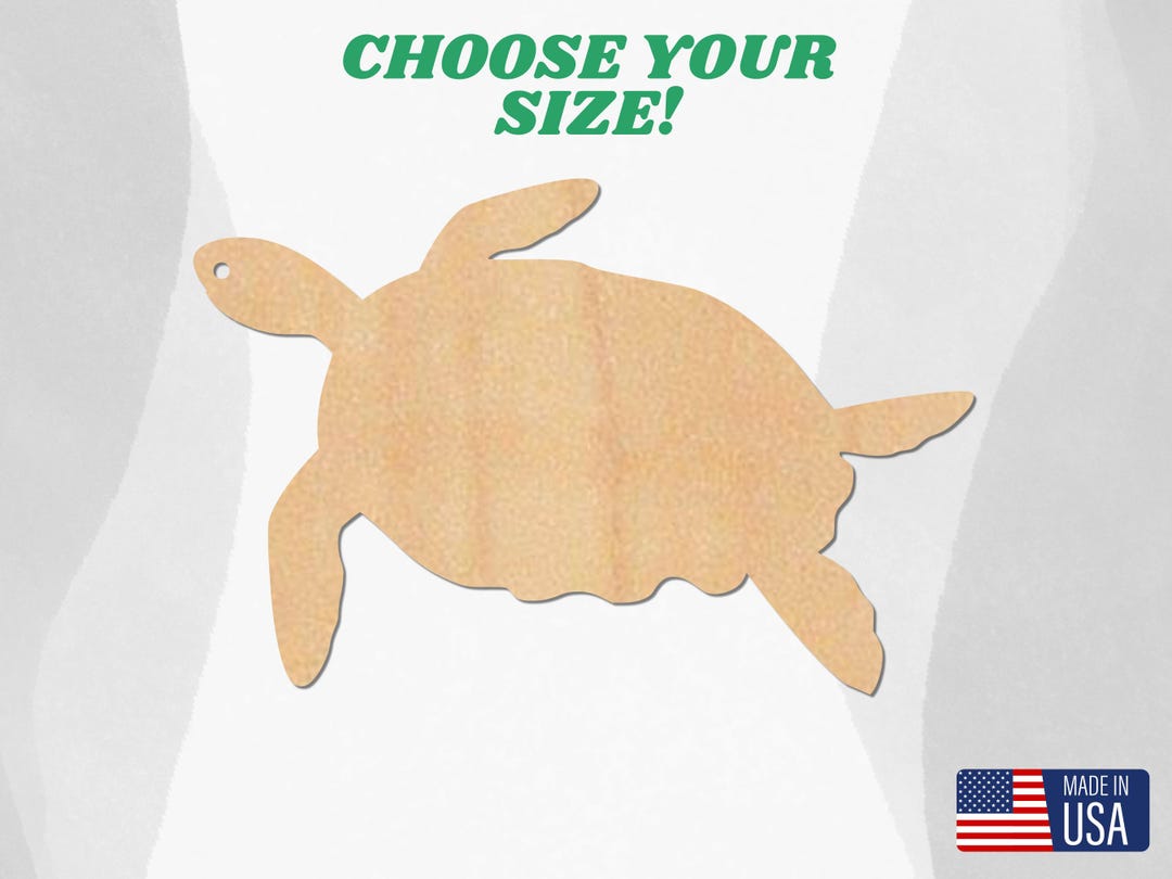 Unfinished Wooden Sea Turtle Shape | Sea Turtle Cut Out | Crafting ...