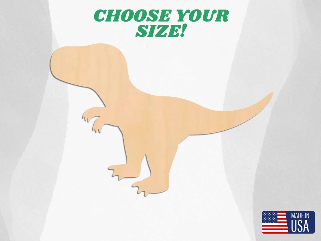 Unfinished Dinosaur Wood Blank | Dinosaur Wood Cutout Shape | Laser Cut ...