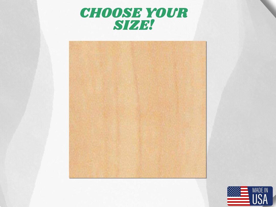 Unfinished Wooden Square, Blank Square Craft Blank | Unfinished Wood ...