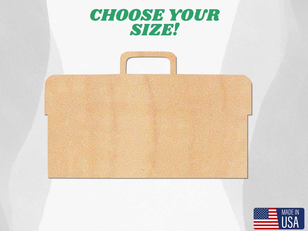 Unfinished Wooden Tool Box Shape | Tool Box Wood Cutout Shape | Laser ...