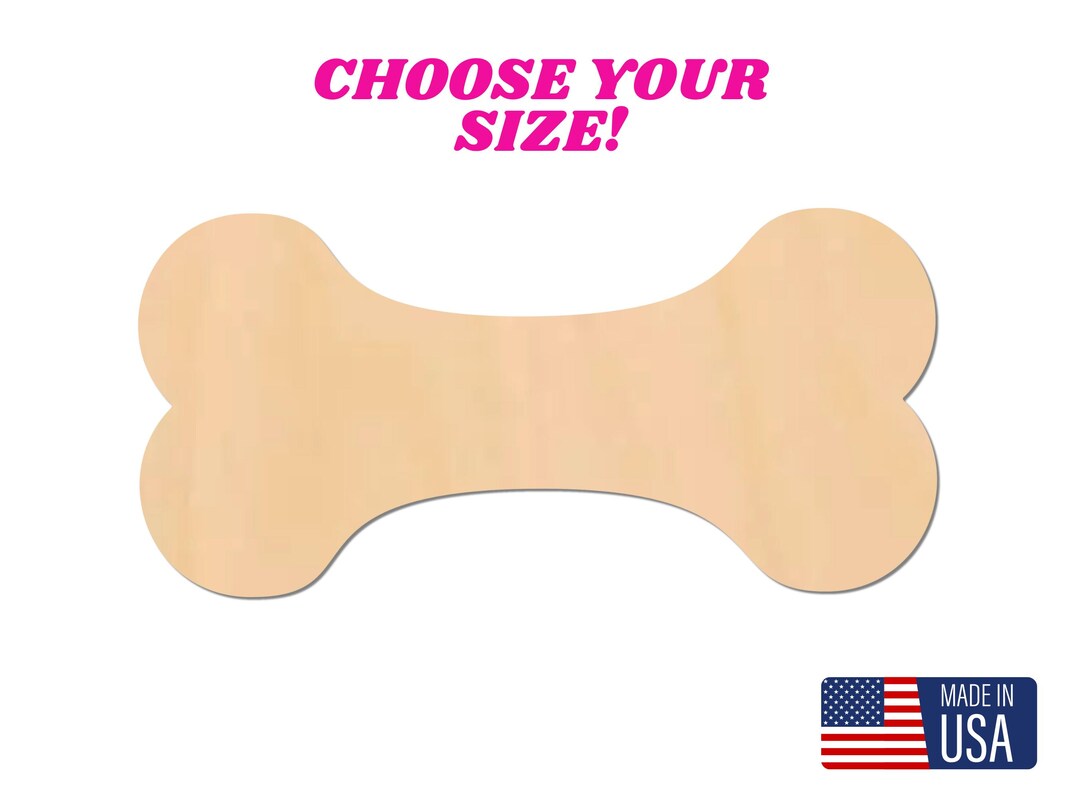 Unfinished Wooden Dog Bone Shape | Done Bone Wood Shape | Wood Craft ...