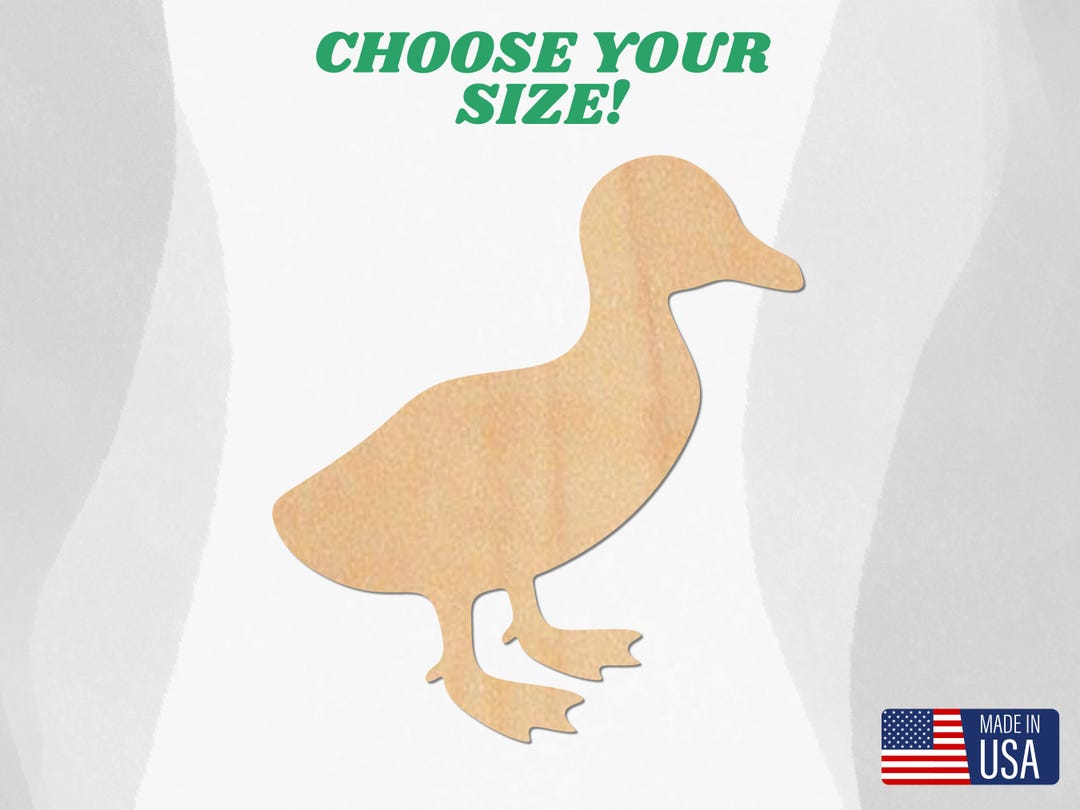 Unfinished Wooden Duck 06 | Duck Wood Cutout Shape | Laser Cut Blanks ...