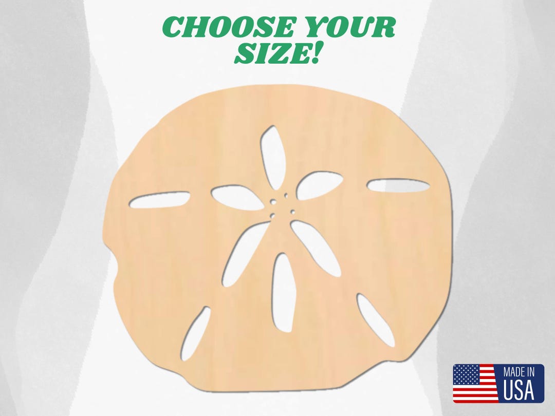 Unfinished Sand Dollar | Wooden Sand Dollar Shape Blank Cutout ...