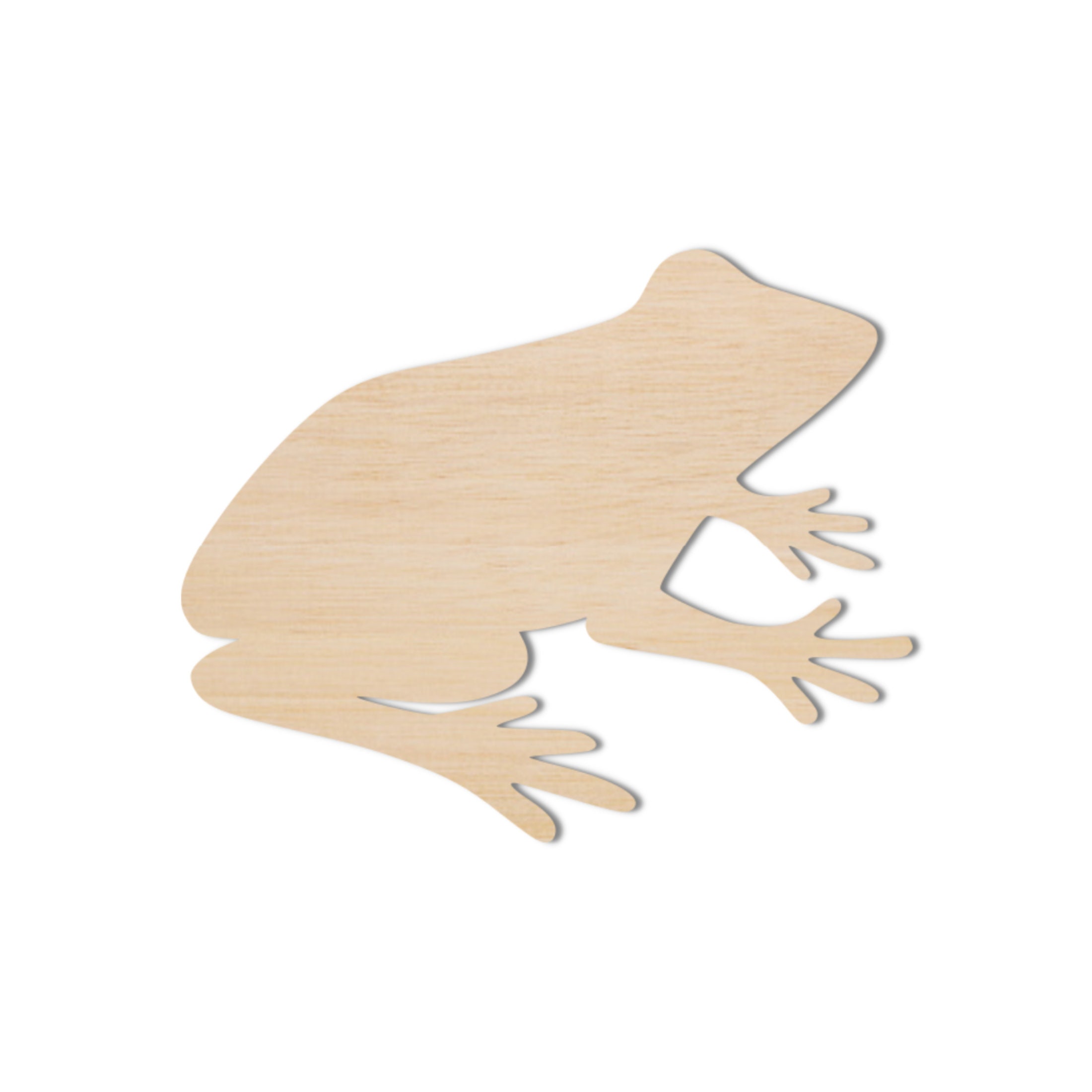 Unfinished Wooden Frog Wood Blank Frog Wood Cutout Shape Laser Cut ...
