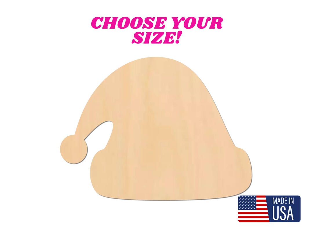 Unfinished Wooden Santa Hat Shape | Santa Hat Wood Shape | Wood Craft ...