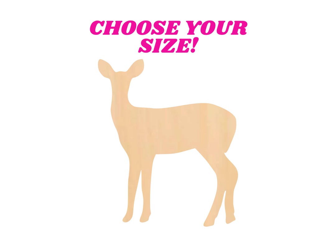 Unfinished Wooden Deer Cutout: DIY Craft Blanks - Etsy