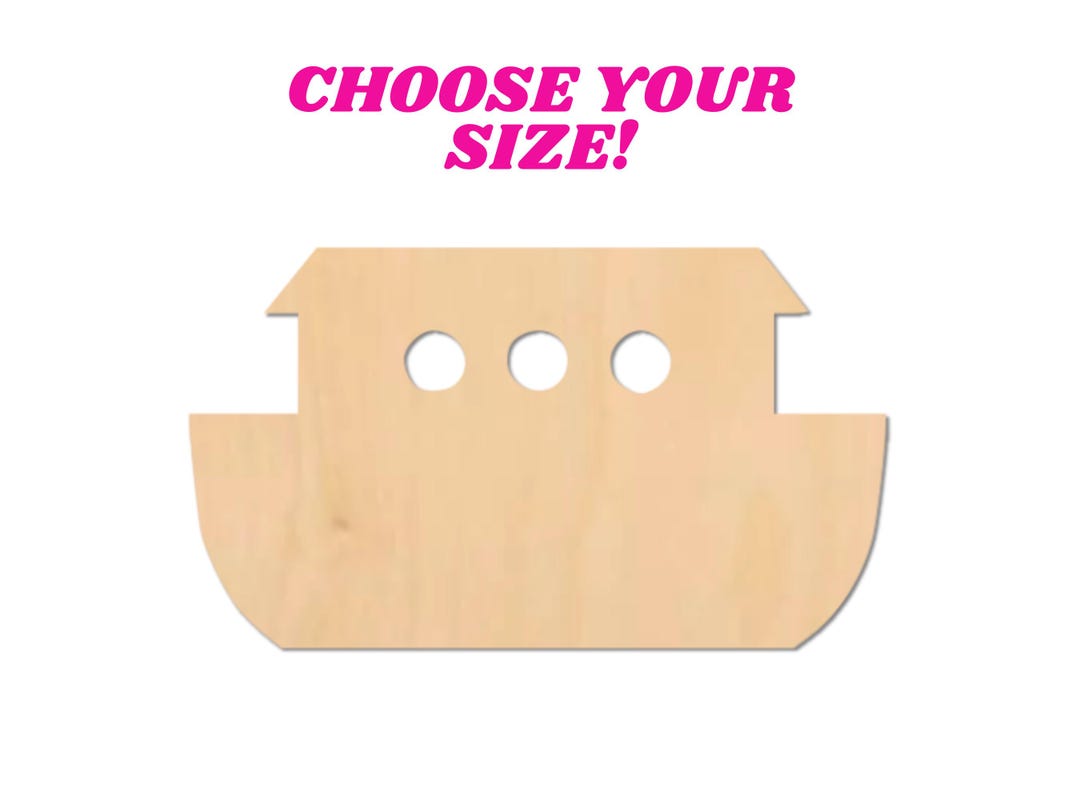 Unfinished Wooden Noah's Ark Shape 02 | Crafting Supplies | Bible Flood ...