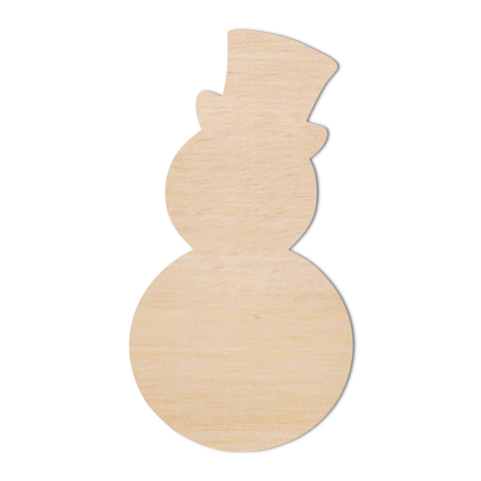 Snowman Wood Cutout: Unfinished Birch DIY Craft Blank - Etsy