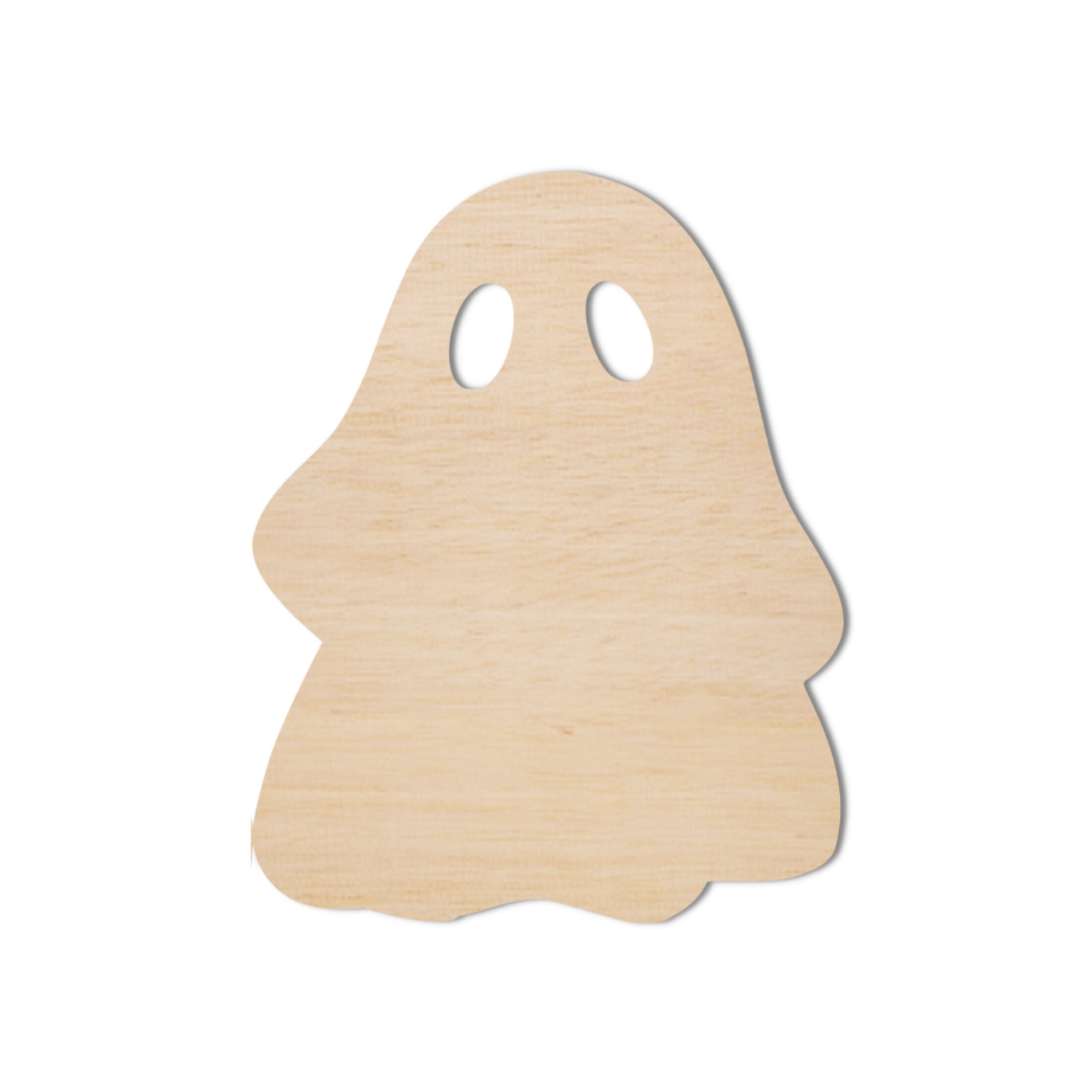 Unfinished Wooden Ghost Wood Blank Ghost Wood Cutout Shape Laser Cut ...