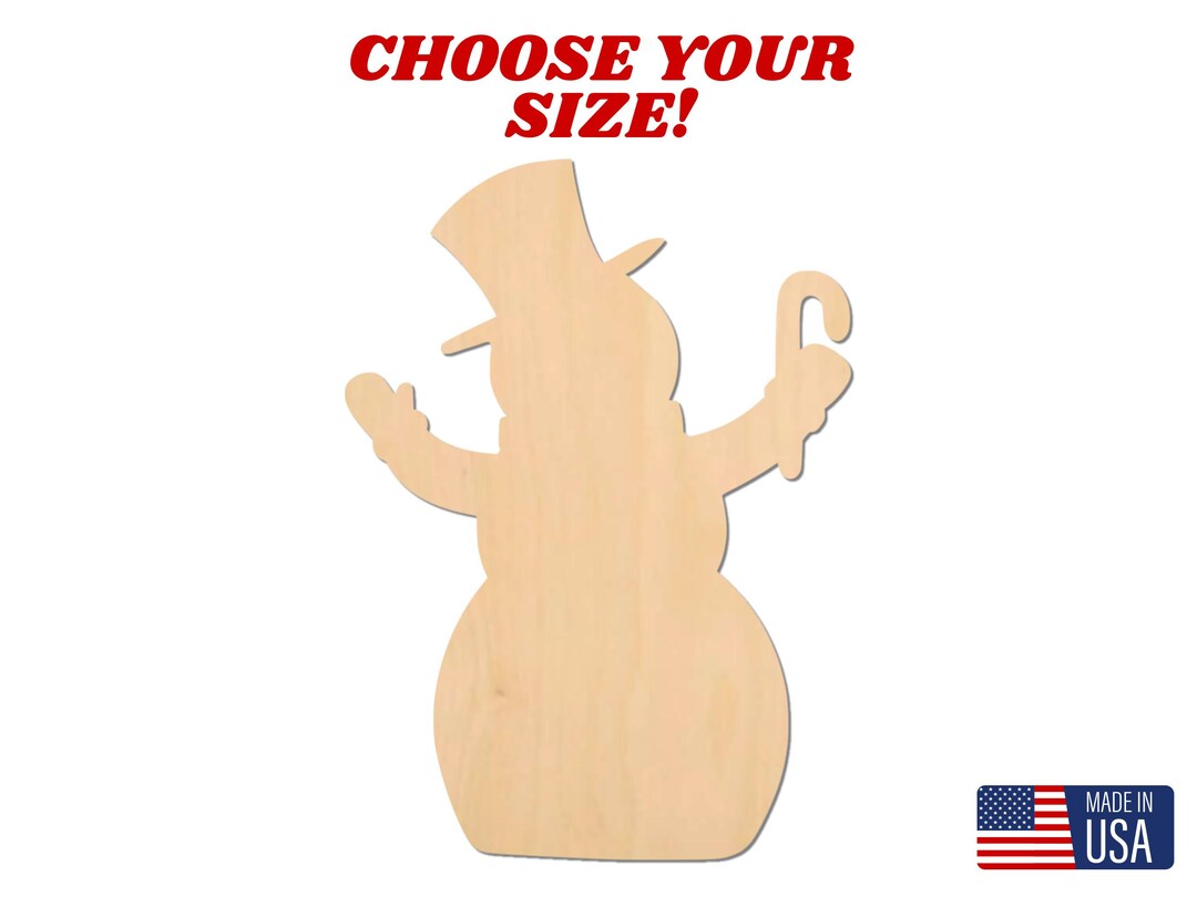 Unfinished Wooden Snowman Shape: DIY Craft Decor - Etsy