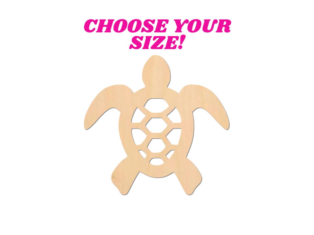 Unfinished Wooden Sea Turtle Shape | Sea Turtle Cut Out | Crafting ...