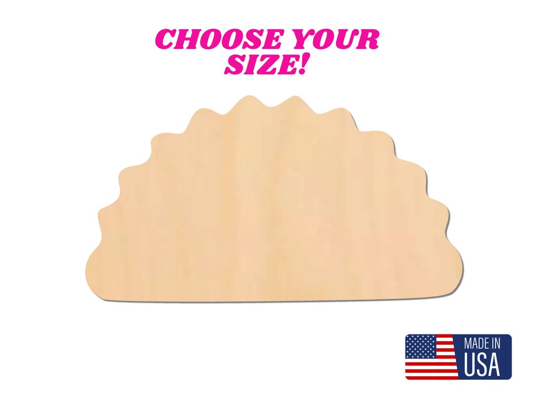Unfinished Wooden Pierogi Blank, Wooden Pierogi Craft Blank ...