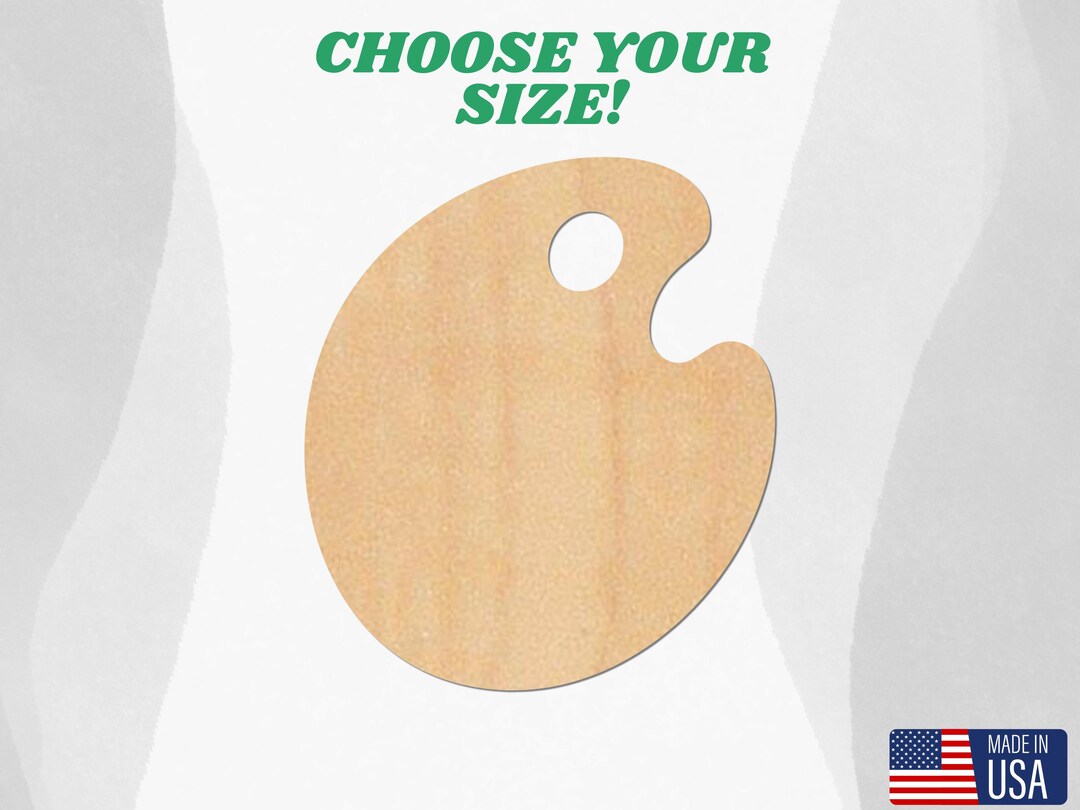 Unfinished Wooden Paint Palette Shape | Paint Palette Wood Cutout Shape ...