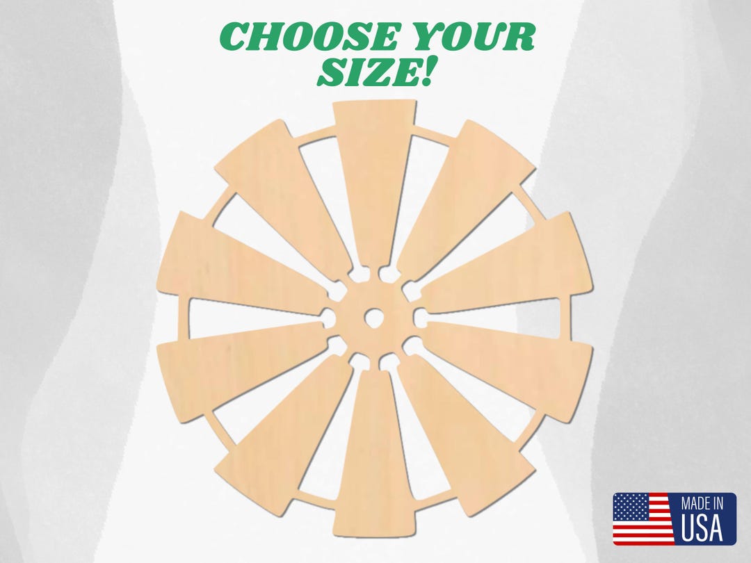 Unfinished Windmill | Wooden Windmill Shape Blank Cutout | Wholesale ...
