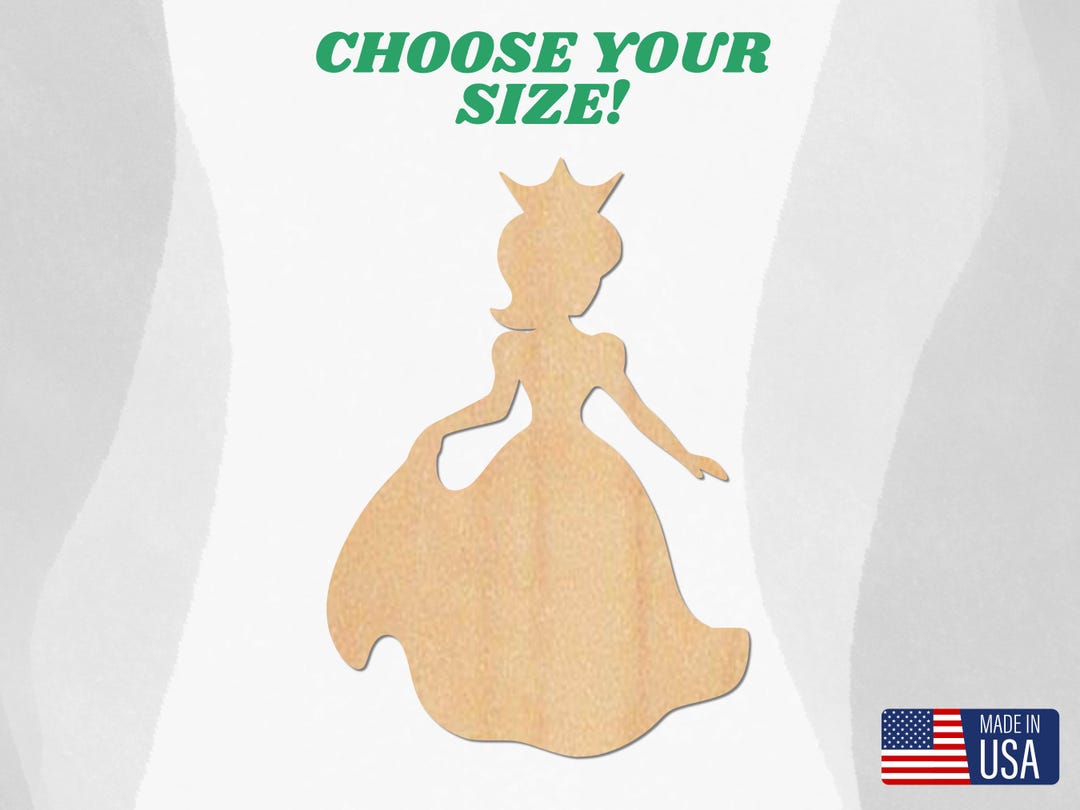 Unfinished Wooden Princess Shape | Decor | Princess Wood Crafts | Craft ...