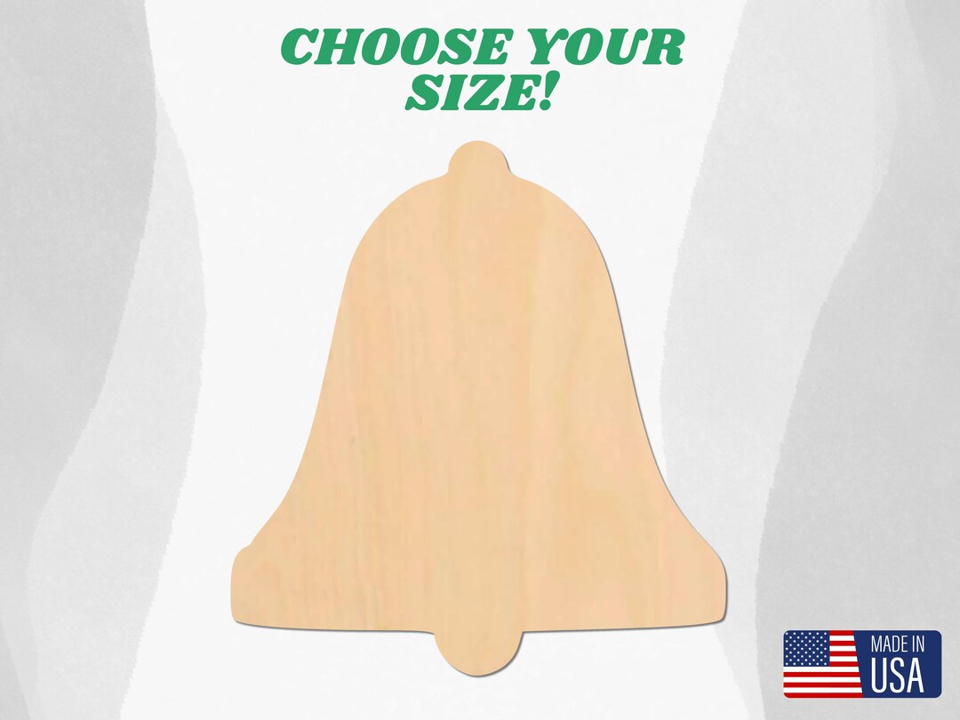 Unfinished Bell Wood Blank | Bell Wood Cutout Shape | Laser Cut Blanks ...