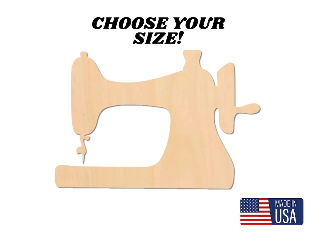 Unfinished Wooden Sewing Machine Blank, Sewing Craft Blank | Unfinished ...