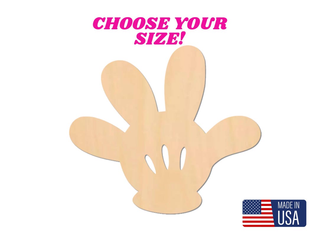 Unfinished Wooden Glove Shape | Glove Cut Out | Craft Supplies | Bulk ...