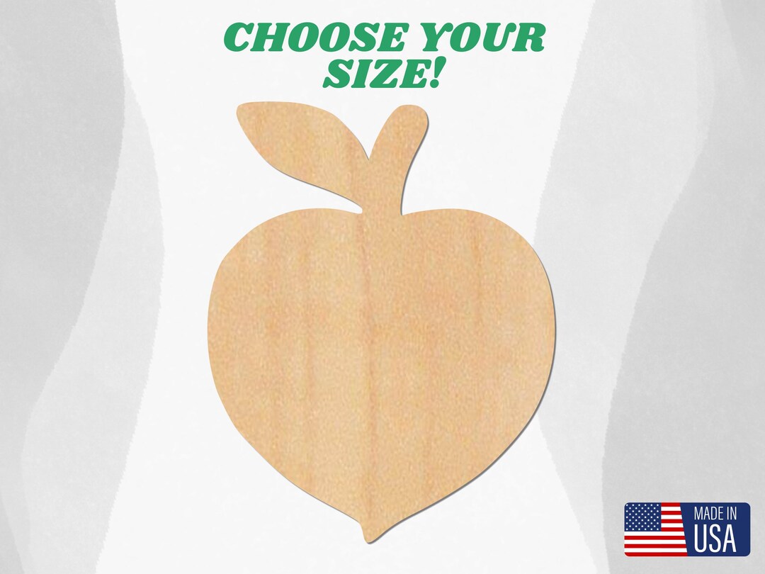 Unfinished Wooden Peach Shape | Peach Cut Out | Craft Supplies | Bulk ...