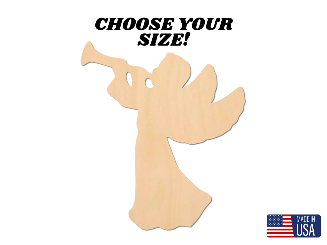 Unfinished Wooden Angel: DIY Craft Blank, Birch Plywood - Etsy