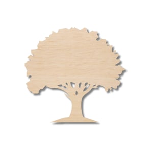 Unfinished Tree Wood Blank | Tree Wood Cutout Shape | Laser Cut Blanks ...