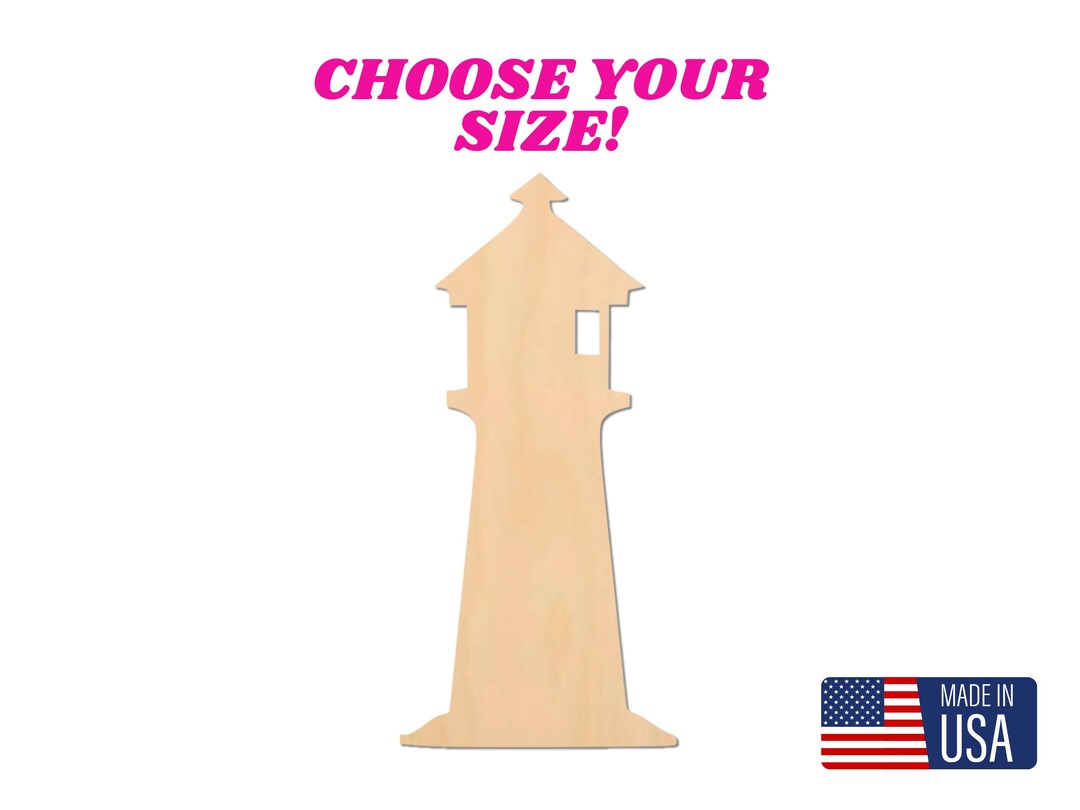 Unfinished Wooden Lighthouse Shape | Lighthouse Sea Cutout | Crafting ...