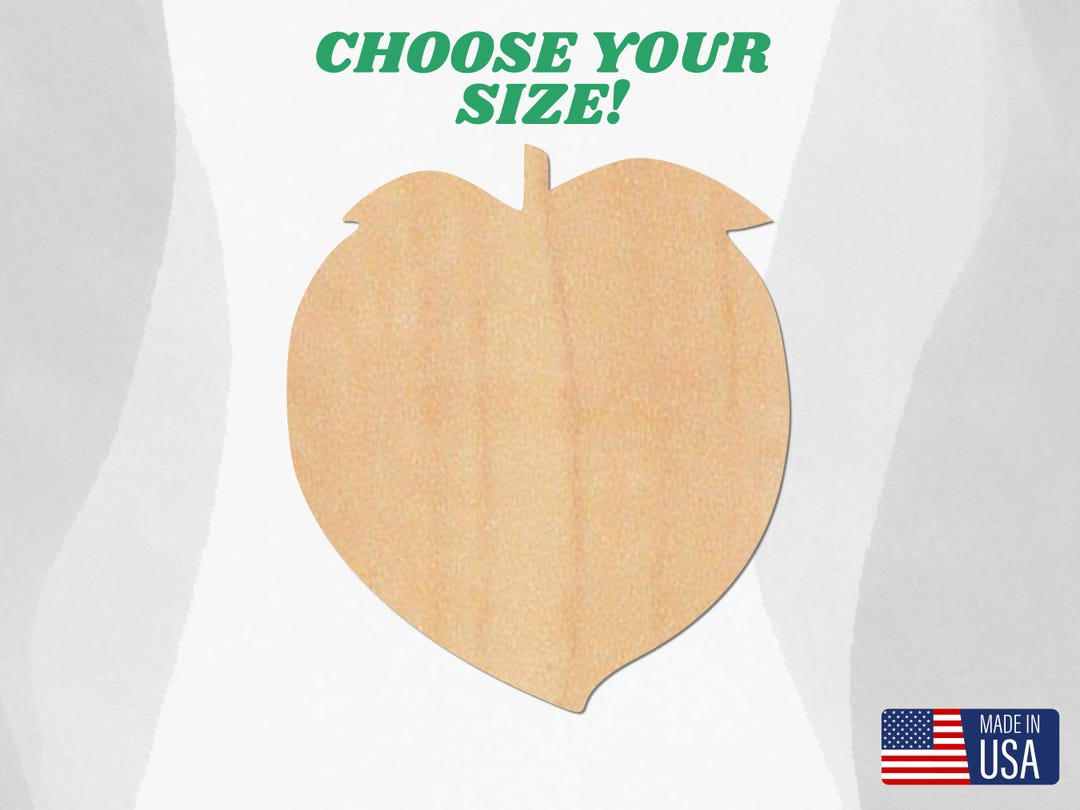 Unfinished Wooden Peach Shape | Peach Cut Out | Craft Supplies | Bulk ...