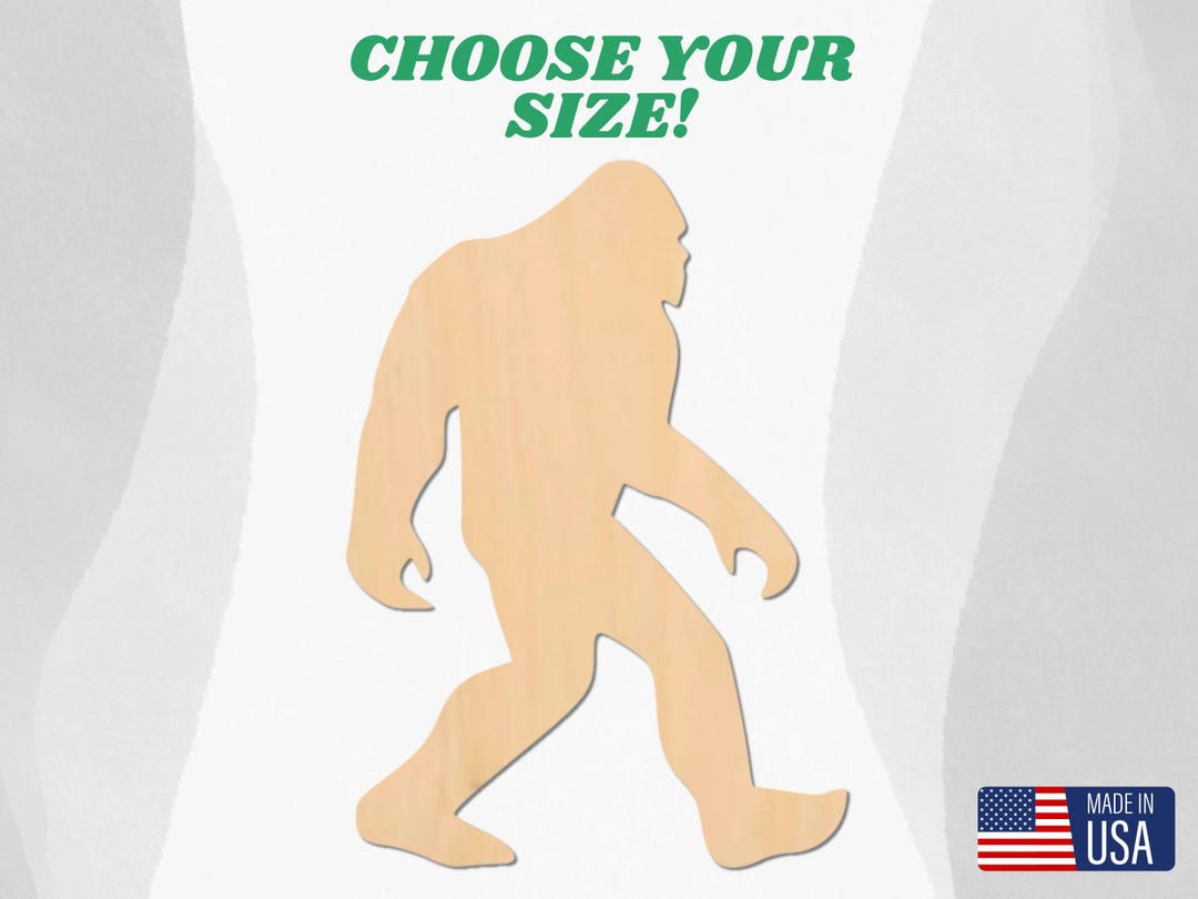 Unfinished Bigfoot Wood Cutout Shape - DIY Craft Blank - Etsy