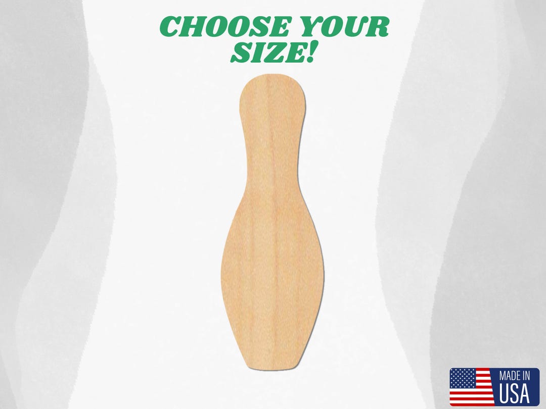 Unfinished Wooden Bowling Pin Shape | Wooden Bowling Pin | DIY Craft ...