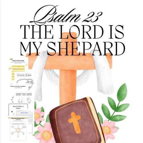 Psalm 23 Bible Lesson for Church or School - Etsy